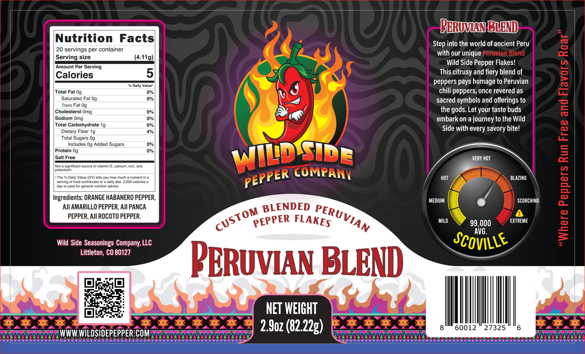 Peruvian Blend Hot Pepper Flakes - Aji Amarillo, Aji Panca, Aji Rocoto ...