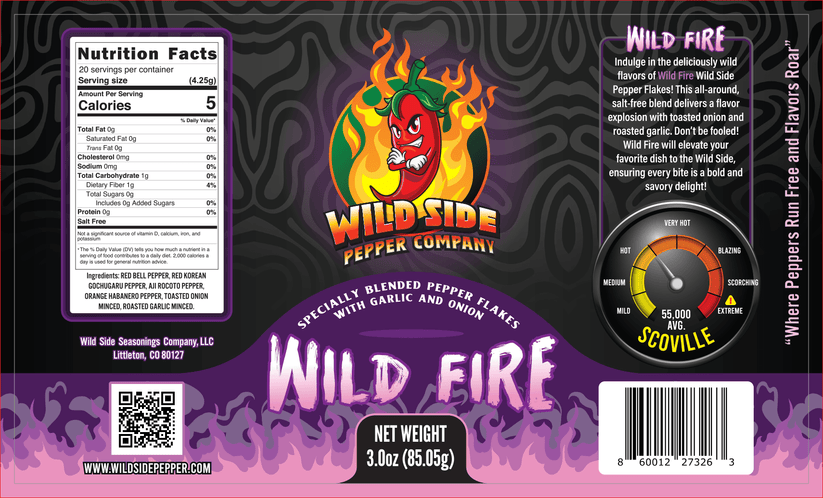 Wild Fire – Fiery Hot Pepper Flakes with Savory Flavor – Wild Side ...